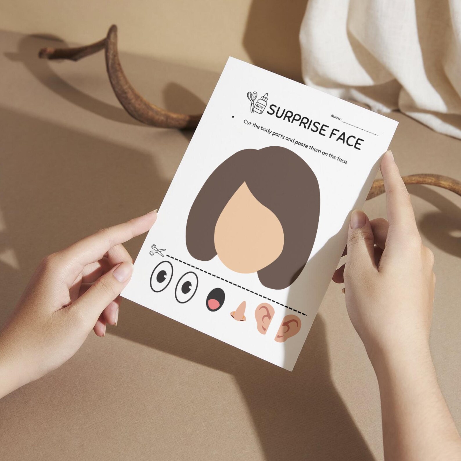 Cut & Paste Face Emotions Printable – SEL Activity, Fine Motor Skills ...