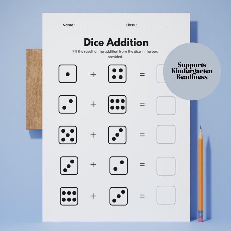 Math Worksheets Pre‑k & Kindergarten | 10 Printable Pages Pdf ...