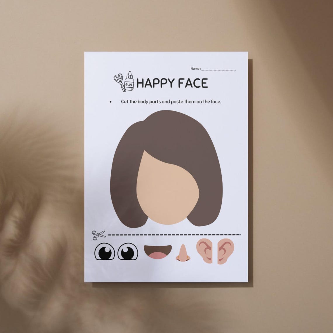 Cut & Paste Face Emotions Printable – SEL Activity, Fine Motor Skills ...