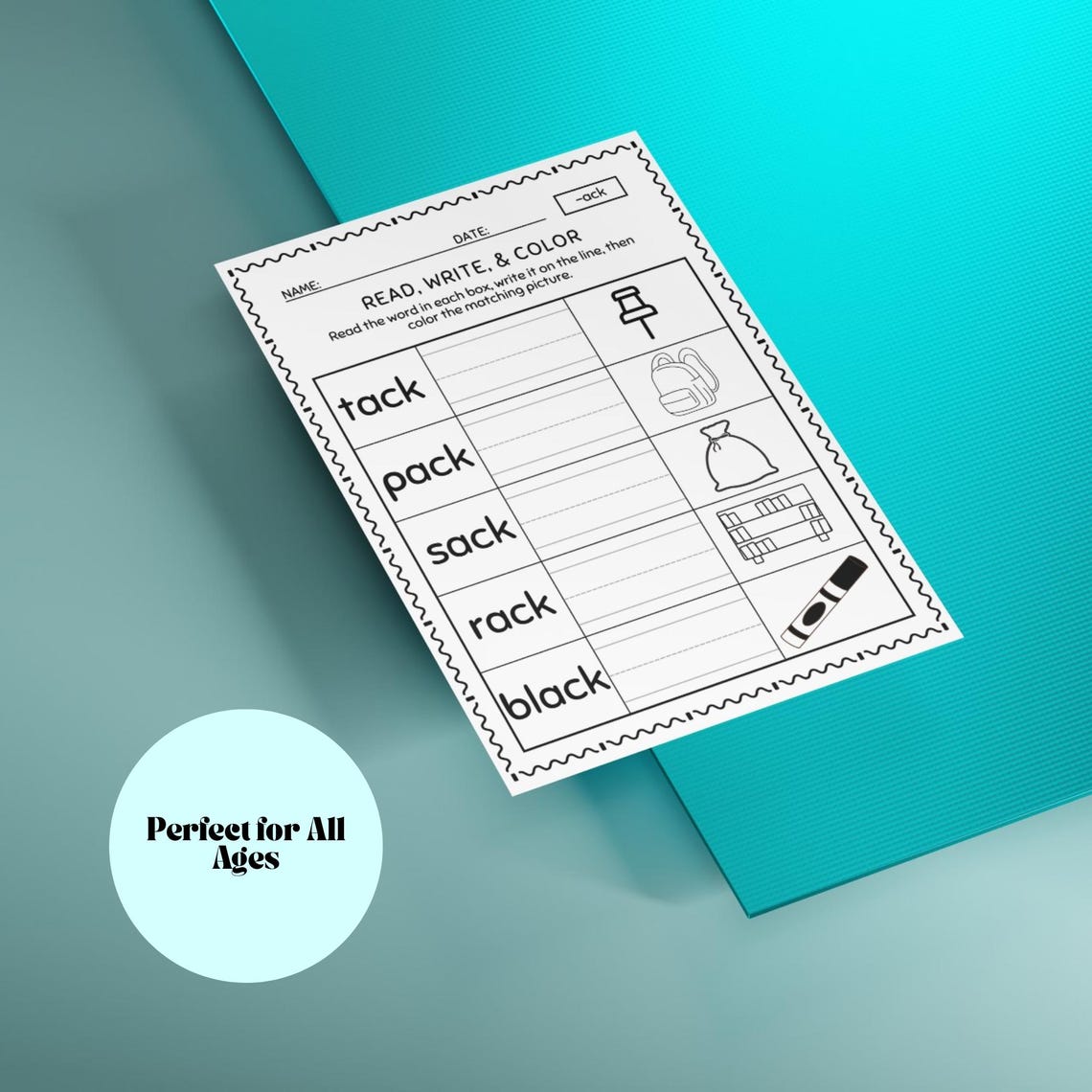 20-page Read Write & Color Worksheets | Short Vowel Word Families ...