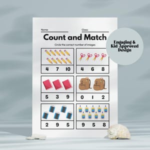 Math Worksheets Pre‑k & Kindergarten | 10 Printable Pages Pdf ...