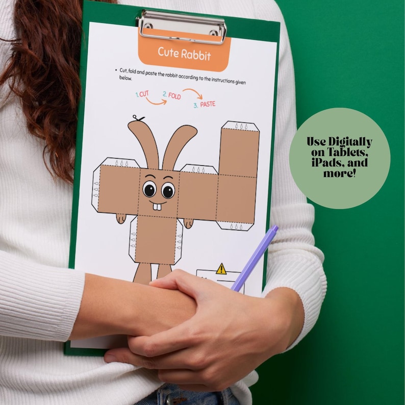 20-page Cut, Fold & Paste Worksheets for Kids 3D Craft Activities ...