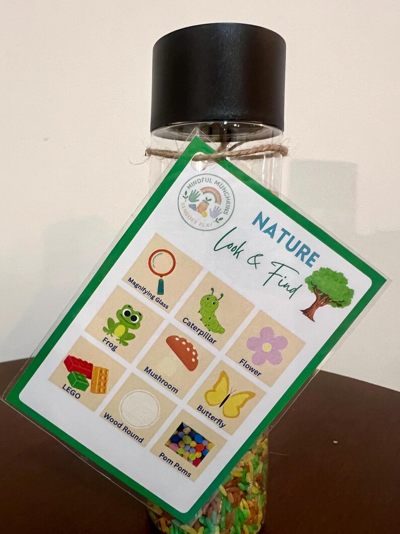 Look & Find Jar, “I Spy” Inspired Bottles. Sensory Jars, Travel ...