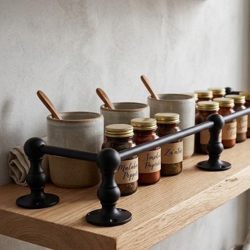 Shelves With Metal Rails - Etsy
