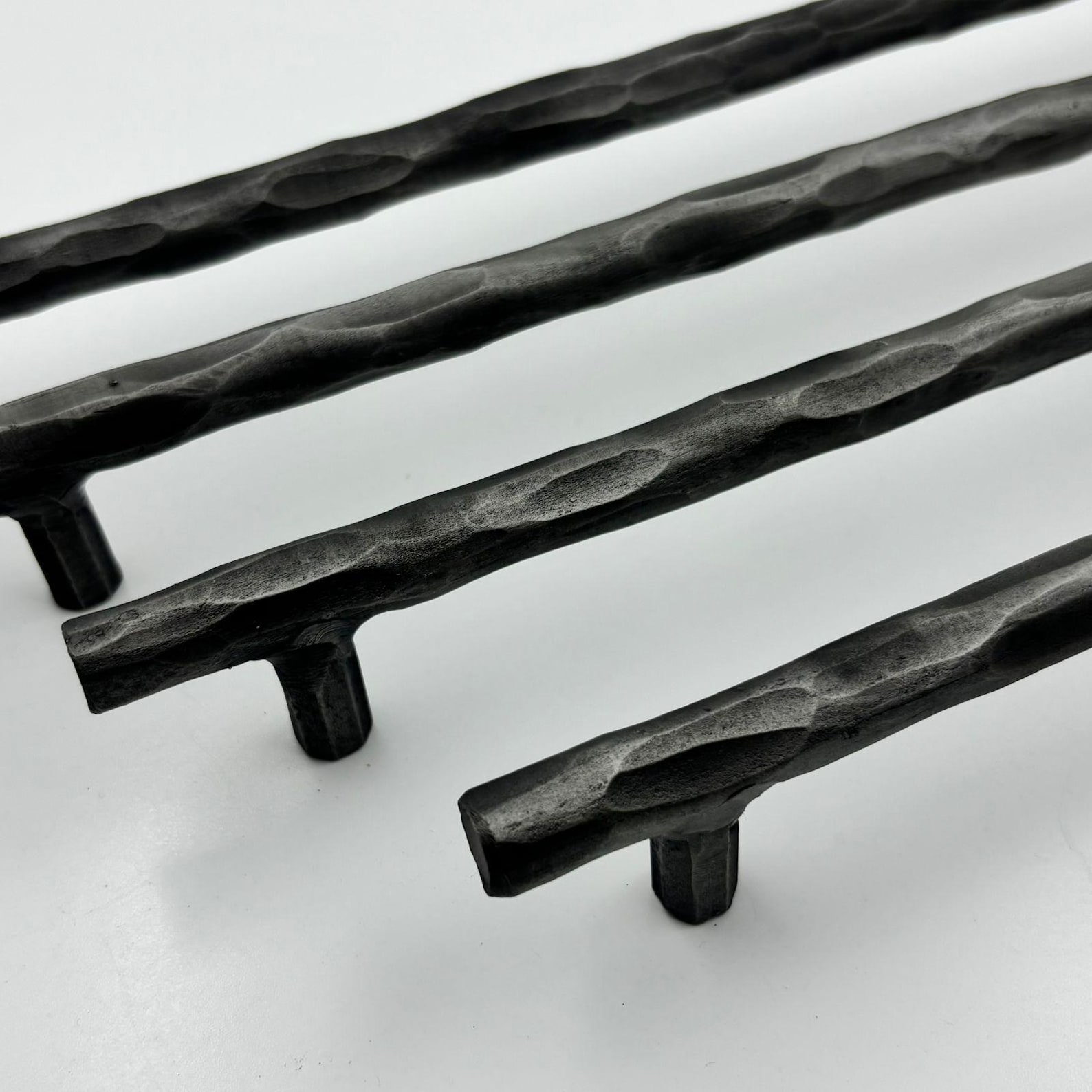 Hand Forged Heavy Iron Hammered Cabinet Handle - Etsy