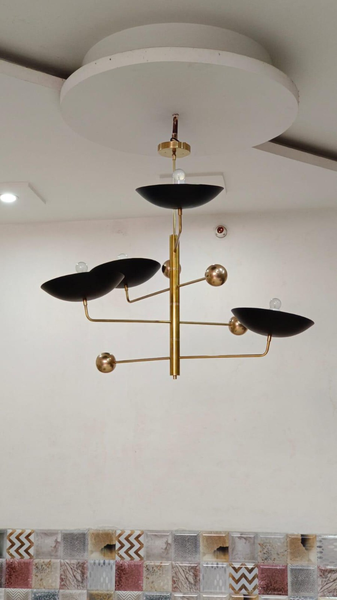 4 Light Mid Century Upward Lighting Sputnik Ceiling Chandelier Light ...