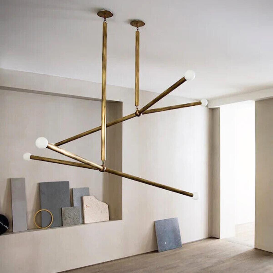 Modern Large Apparatus Brass Arrow Ceiling Chandelier Italian Fixture ...