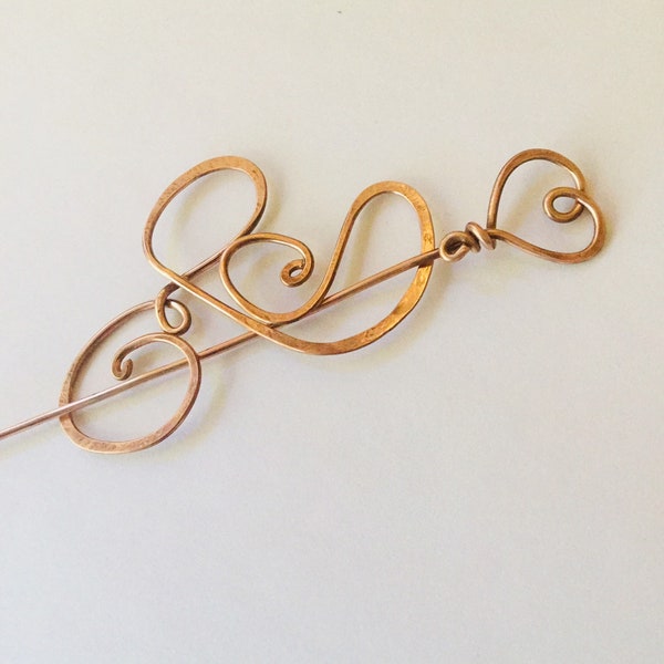 Copper Hair Clip - Etsy