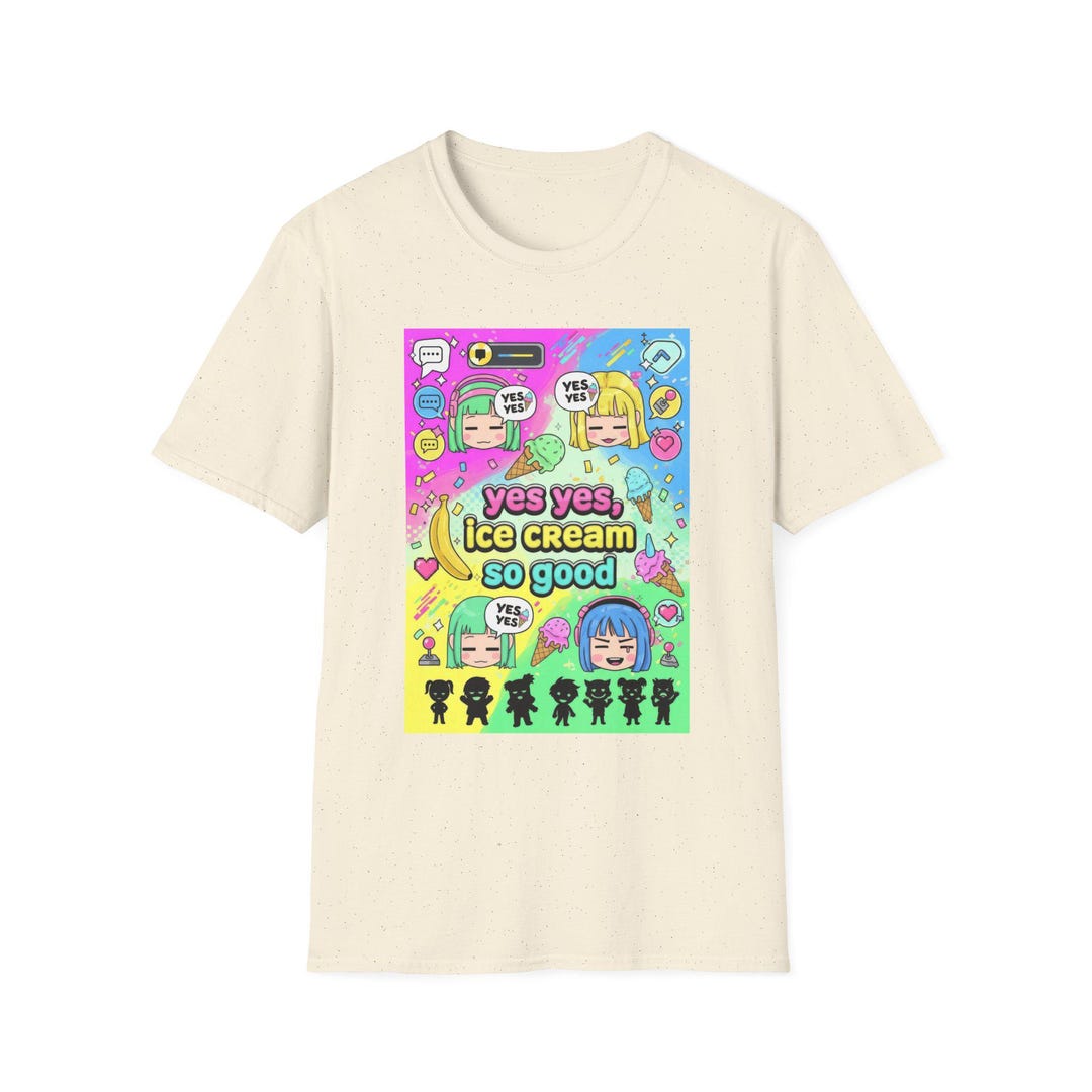 NPC Ice Cream Meme T-shirt: Y2K Kawaii Unisex Softstyle Tee - Etsy