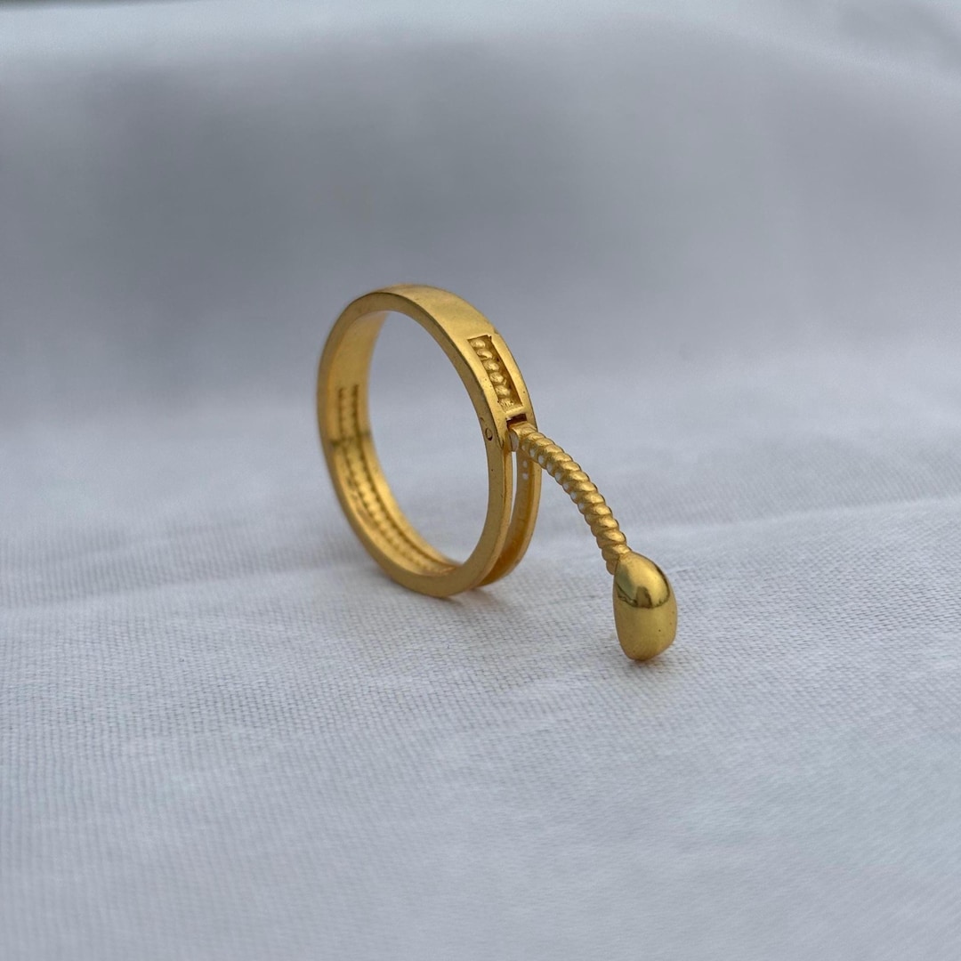 Spoon Bump Ring, Bump Ring, Silver Plating Sphere Ring With Decorative ...