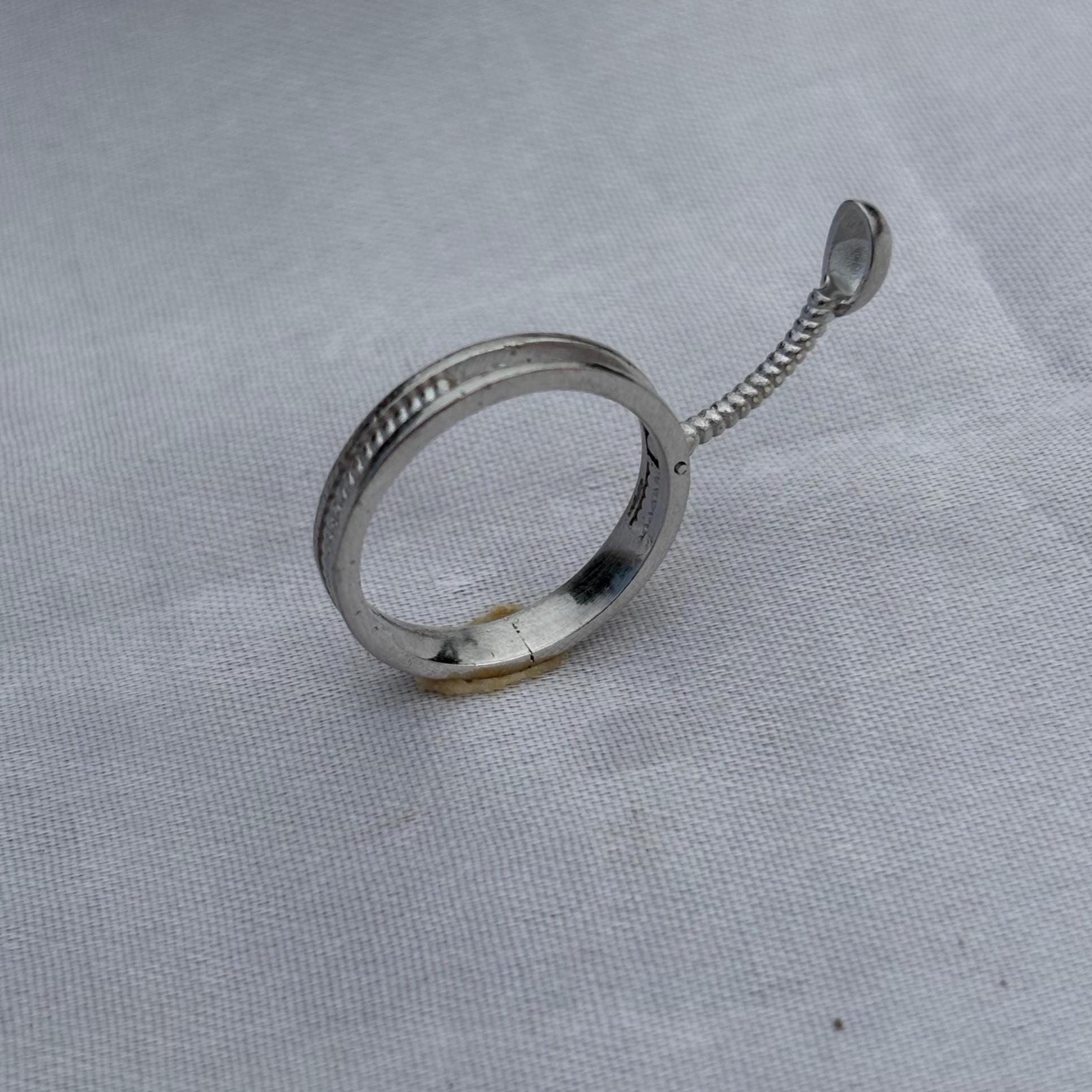 Bump Ring, Silver Plating Sphere Ring With Decorative Element, Cute ...