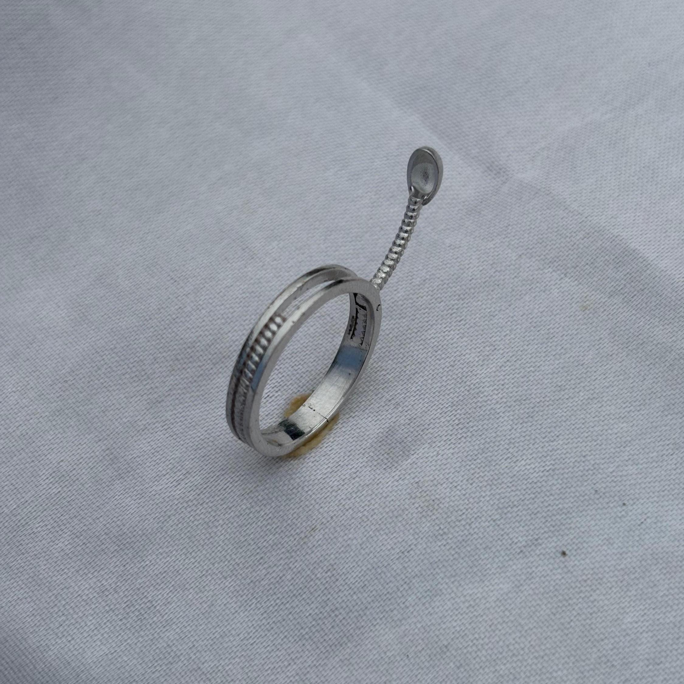Bump Ring, Silver Plating Sphere Ring With Decorative Element, Cute ...