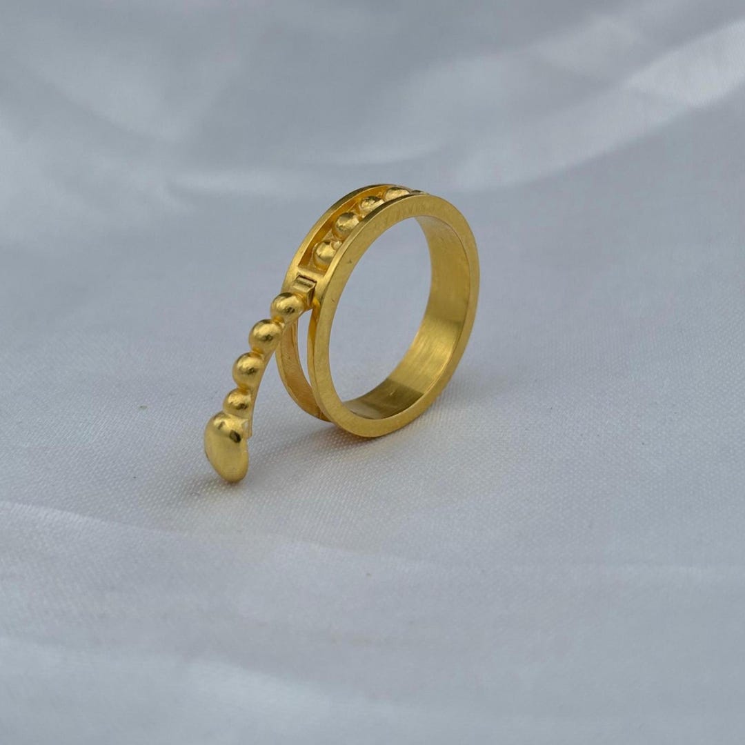 Bump Ring Silver & Gold Plating Sphere Ring With Decorative Flip ...