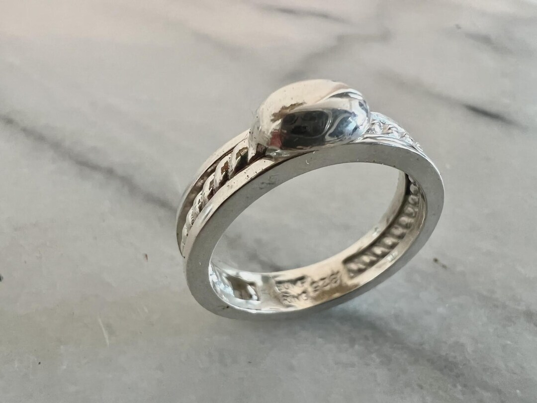 Bump Ring, Silver Plating Sphere Ring With Decorative Element, Cute ...