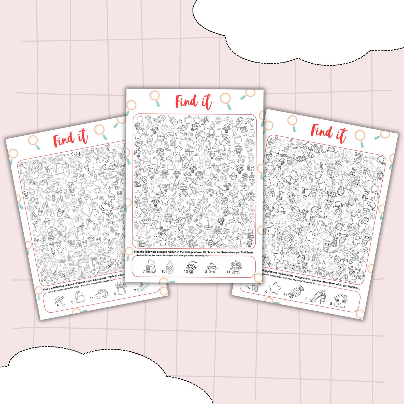 Fine Motor Skills, Visual Perception Worksheet for Kids Find the ...