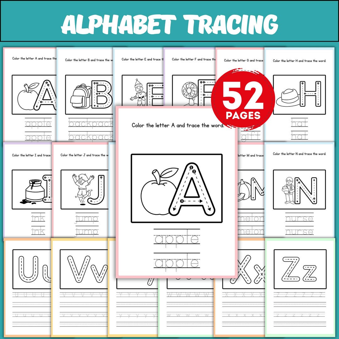 Handwriting Practice Workbook | Alphabet Tracing Worksheets | Learn ...