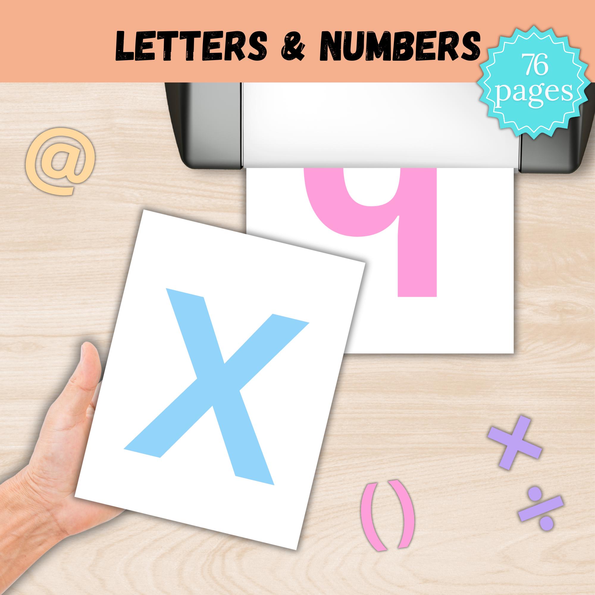 Printable Alphabet & Number Flashcards: Early Learning Bundle (digital ...