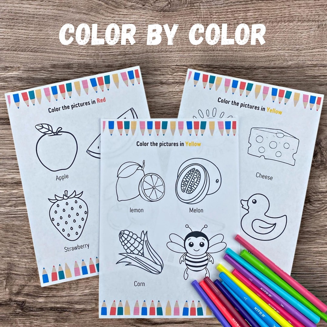 Color Learning Activity Worksheets, Learn Colours for Toddlers ...
