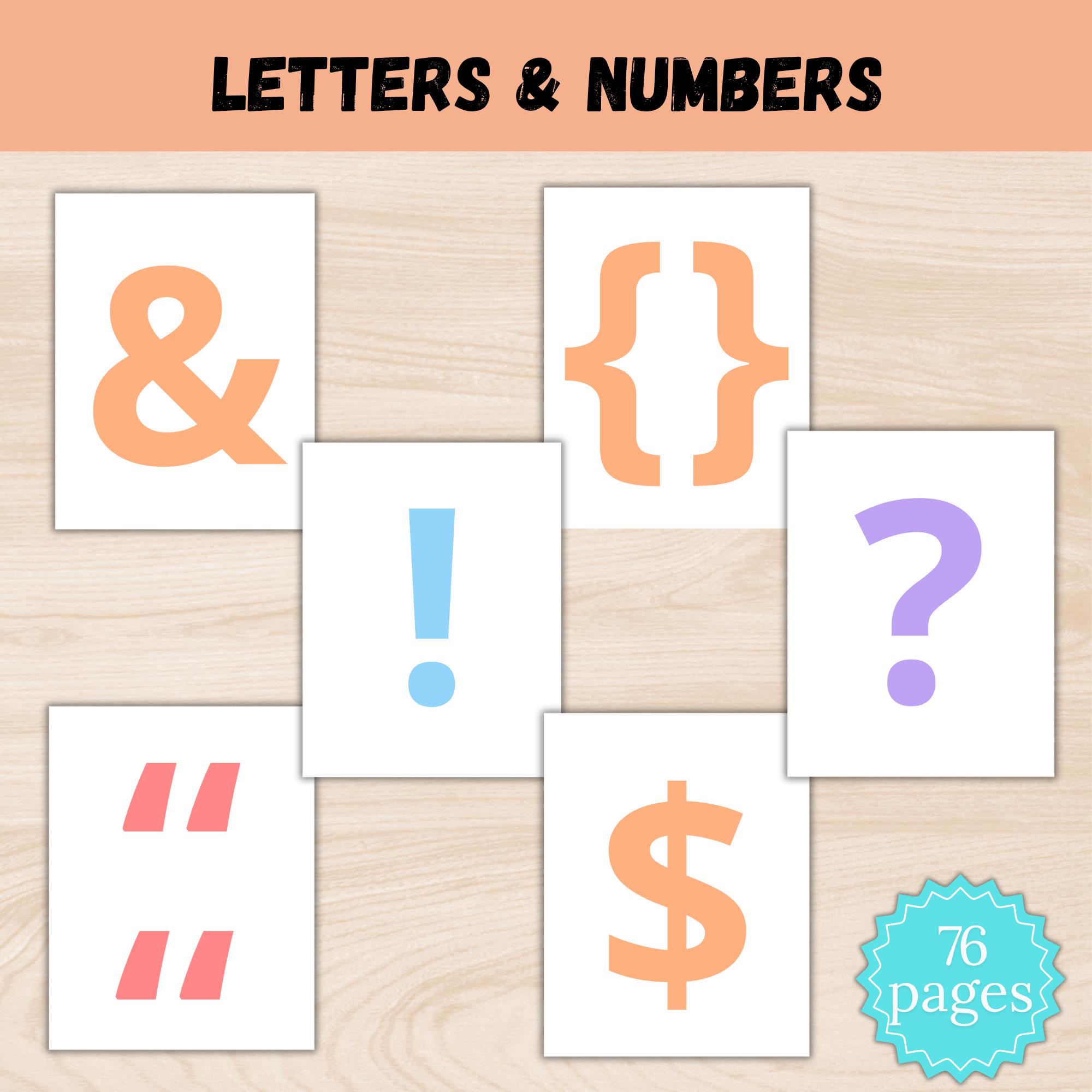 Printable Alphabet & Number Flashcards: Early Learning Bundle (digital ...