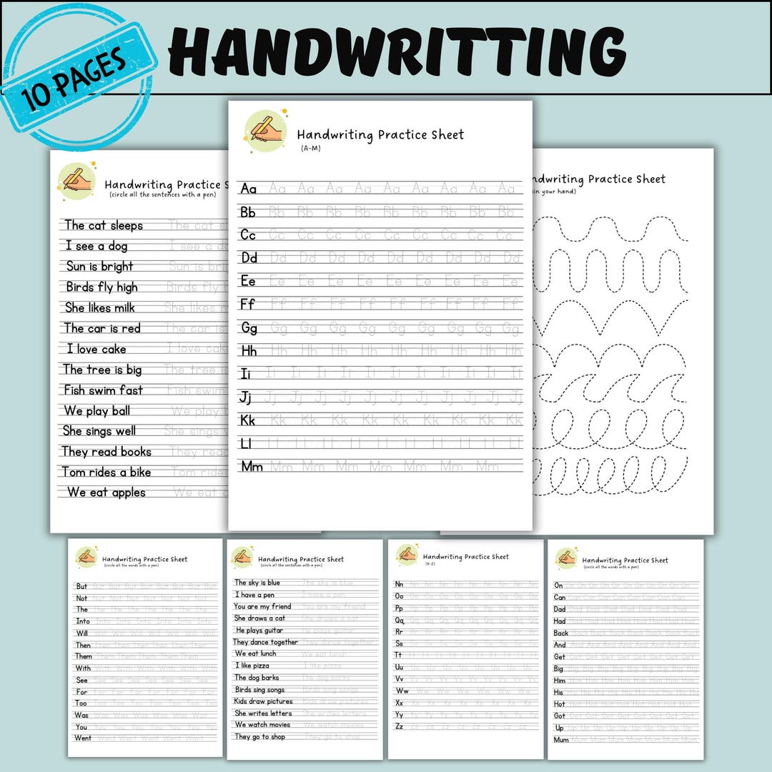 Handwriting Practice Workbook for Kids, Alphabet Tracing, Writing ...