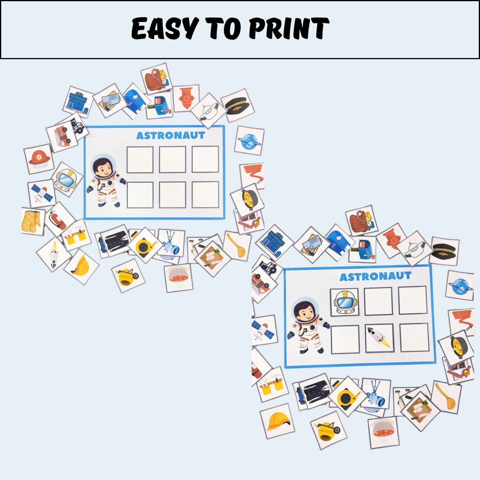 Professions Matching Game: Montessori Sorting Cards (PDF) - Etsy UK