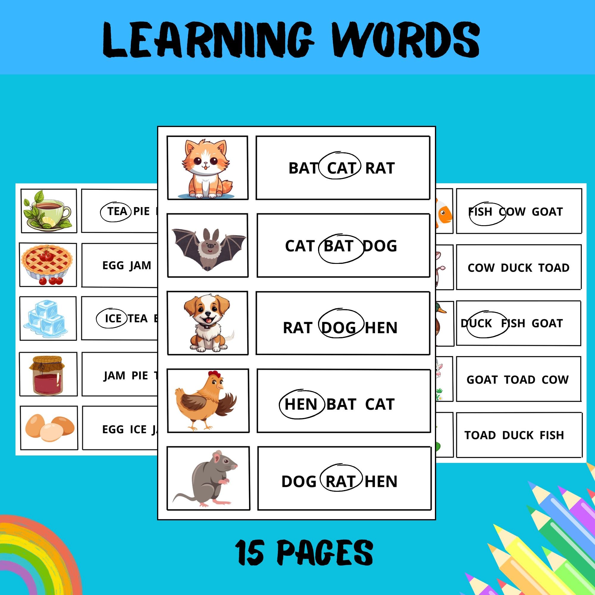 Phonics Worksheets: Learn to Read Words, Word Practice Fo Kids ...