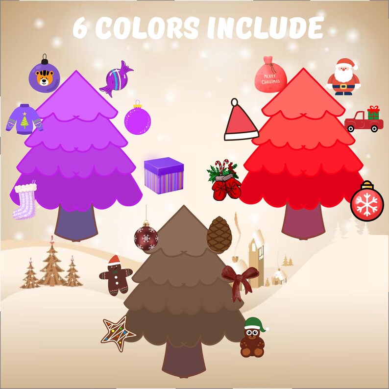 Christmas Color Matching Game, Toddler & Preschool Colour Sorting ...