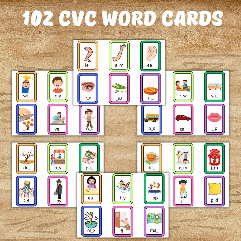 Learn to Read CVC Words, Printable Phonics Cards, Homeschool Resources ...
