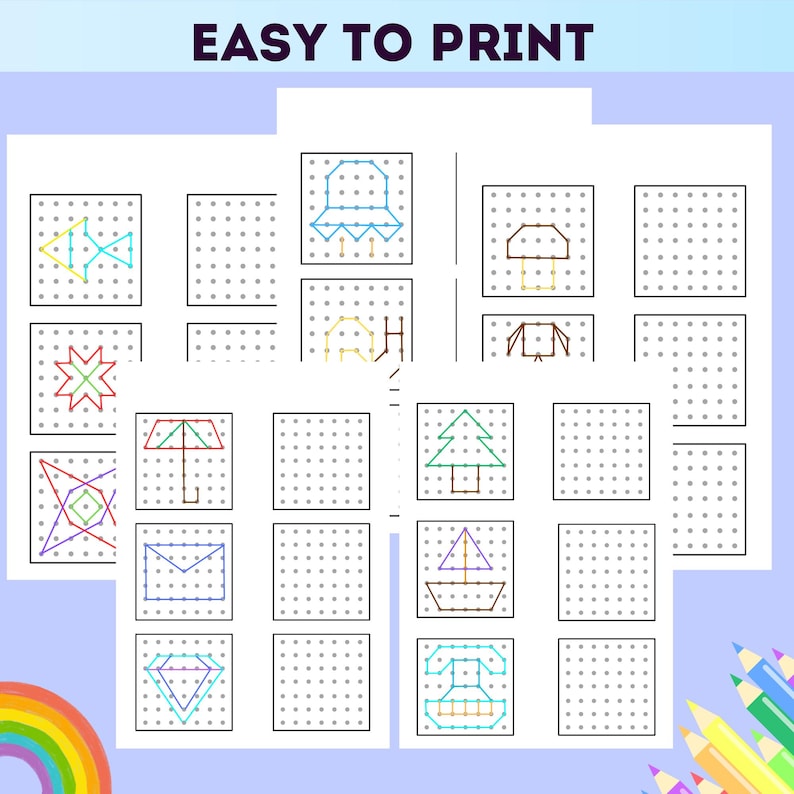 Dot to Dot Fine Motor Skills Worksheets, Kids Learning Activity ...