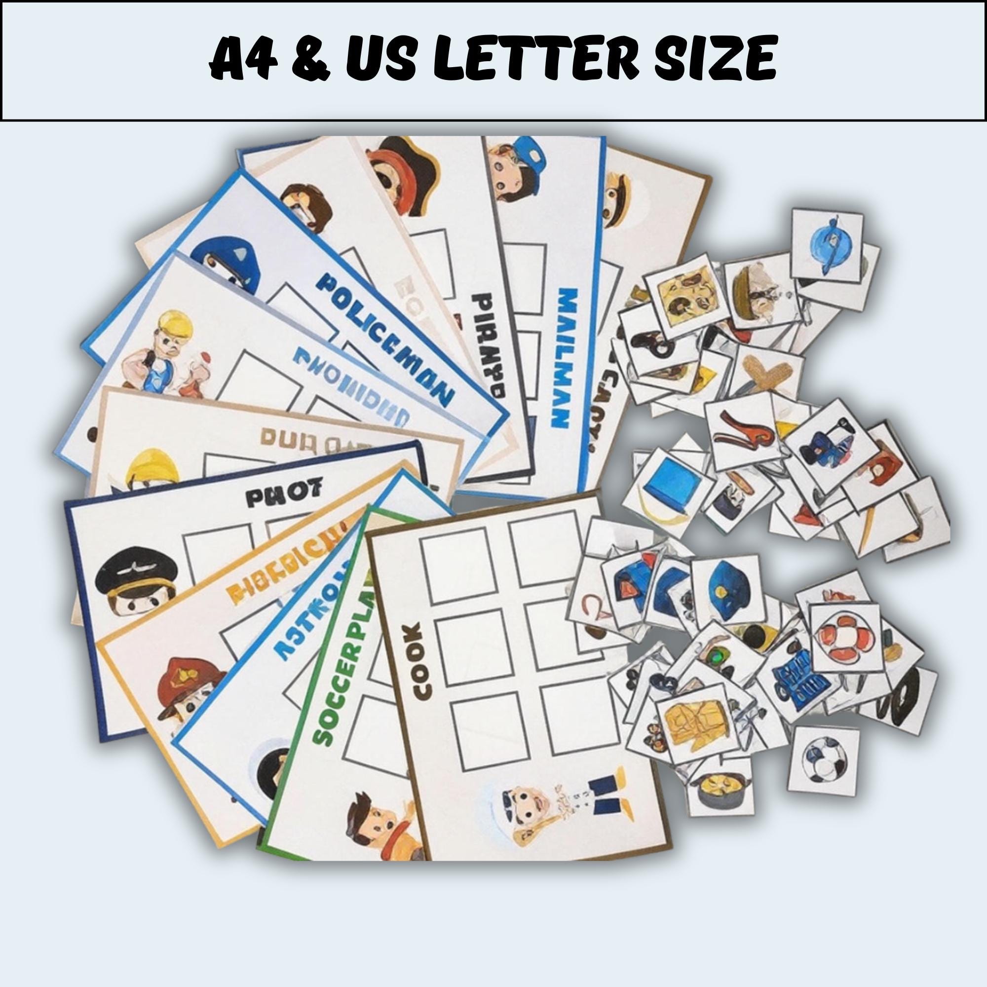 Professions Matching Game: Montessori Sorting Cards (PDF) - Etsy UK