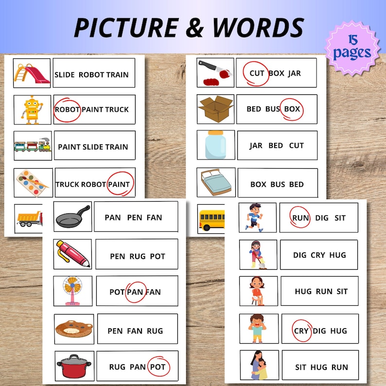 CVC Words Reading Pack: Phonics Printable Cards for Kids (digital ...