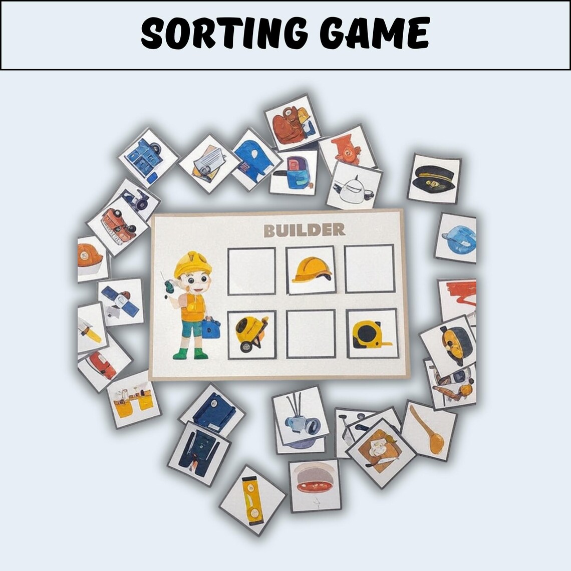 Professions Matching Game: Montessori Sorting Cards (PDF) - Etsy UK
