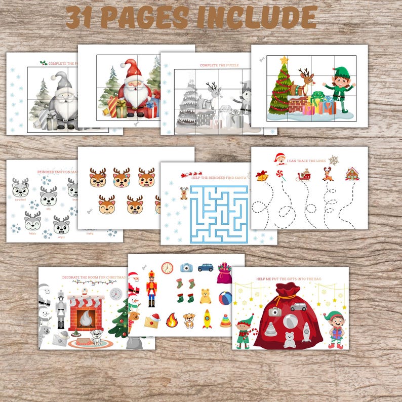 Libro de actividades navideñas para niños, actividades para niños ...