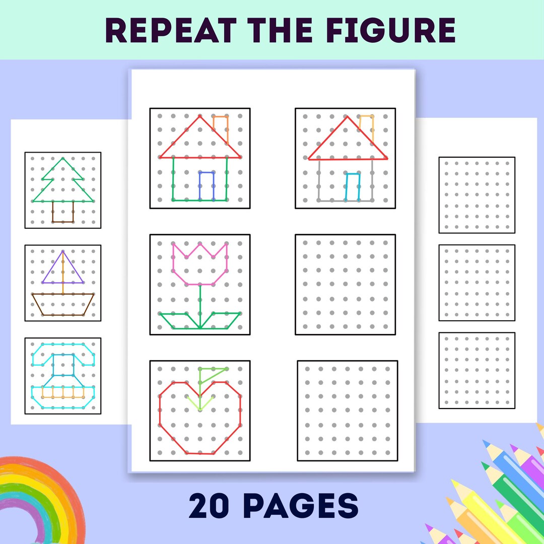 Dot to Dot Fine Motor Skills Worksheets, Kids Learning Activity ...