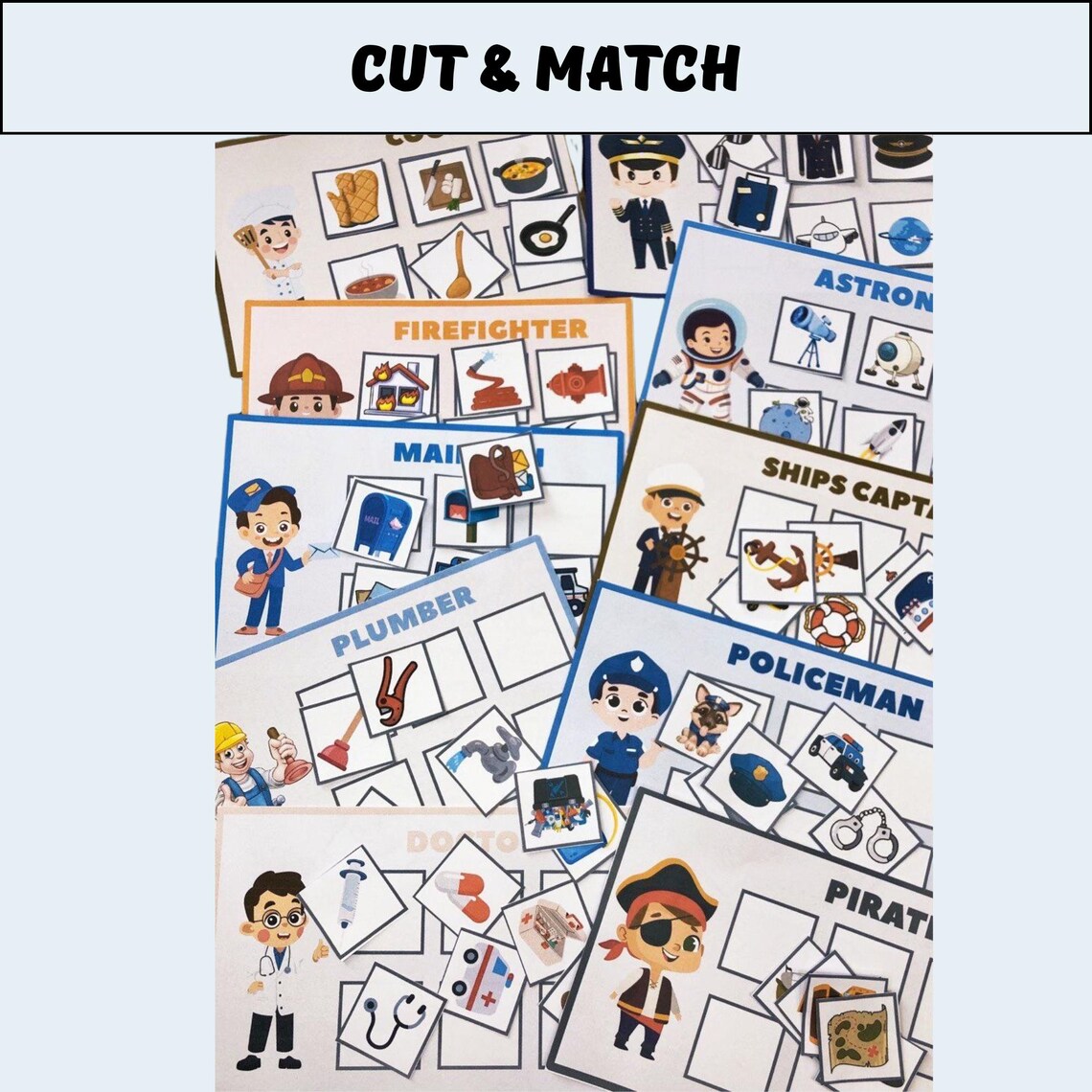 Professions Matching Game: Montessori Sorting Cards (PDF) - Etsy UK