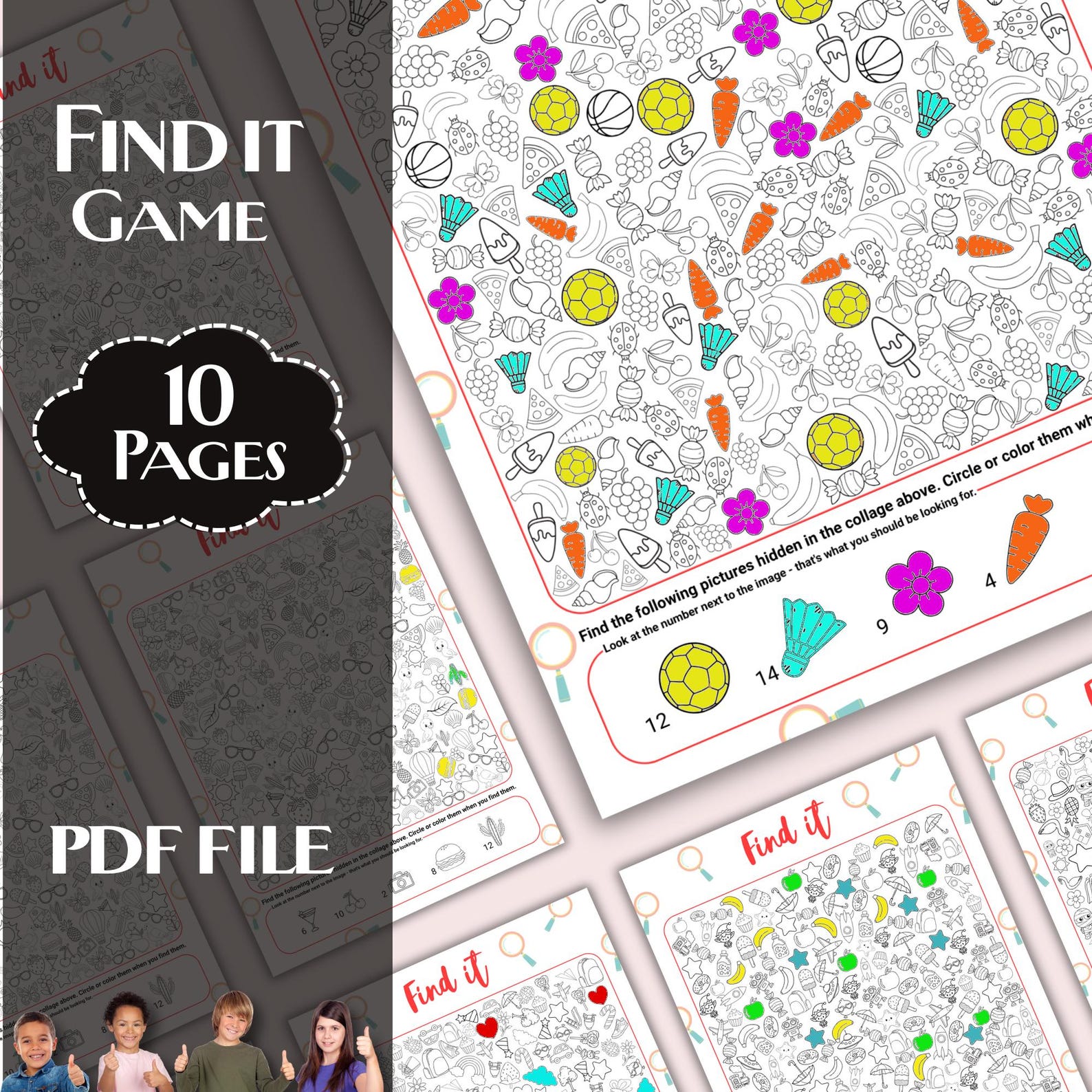 Fine Motor Skills, Visual Perception Worksheet for Kids Find the ...