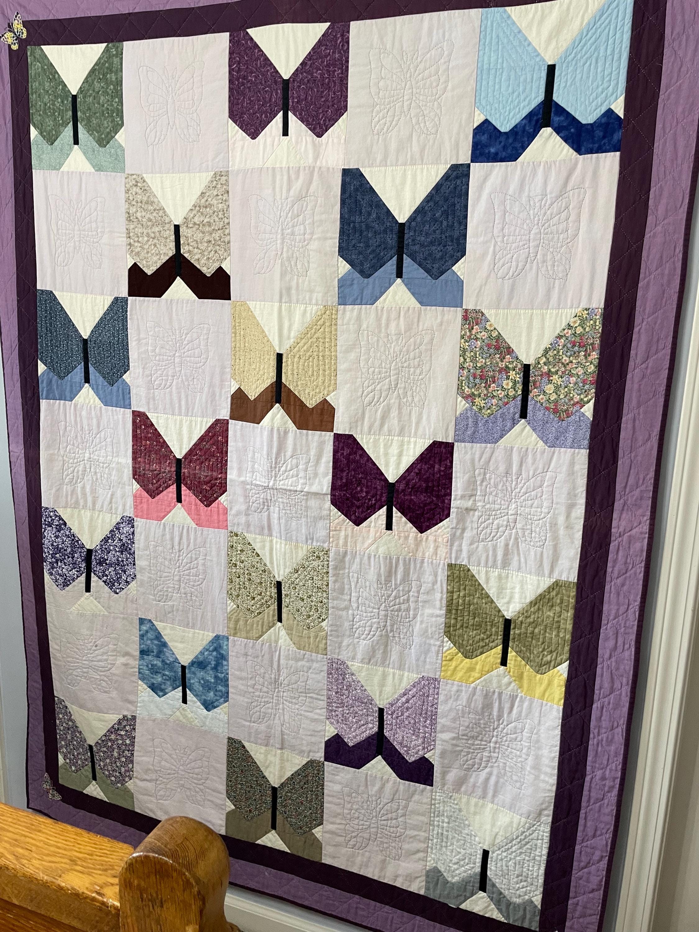 1butterfly 1983 Antique Wall Hanging/lap Quilt - Etsy