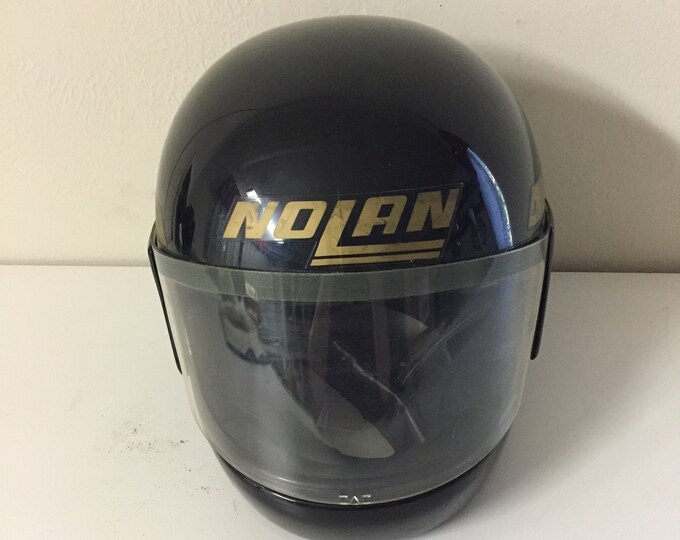 Vintage Nolan Motorcycle Helmet, Full Face Helmet, Retro 1980's Helmet ...