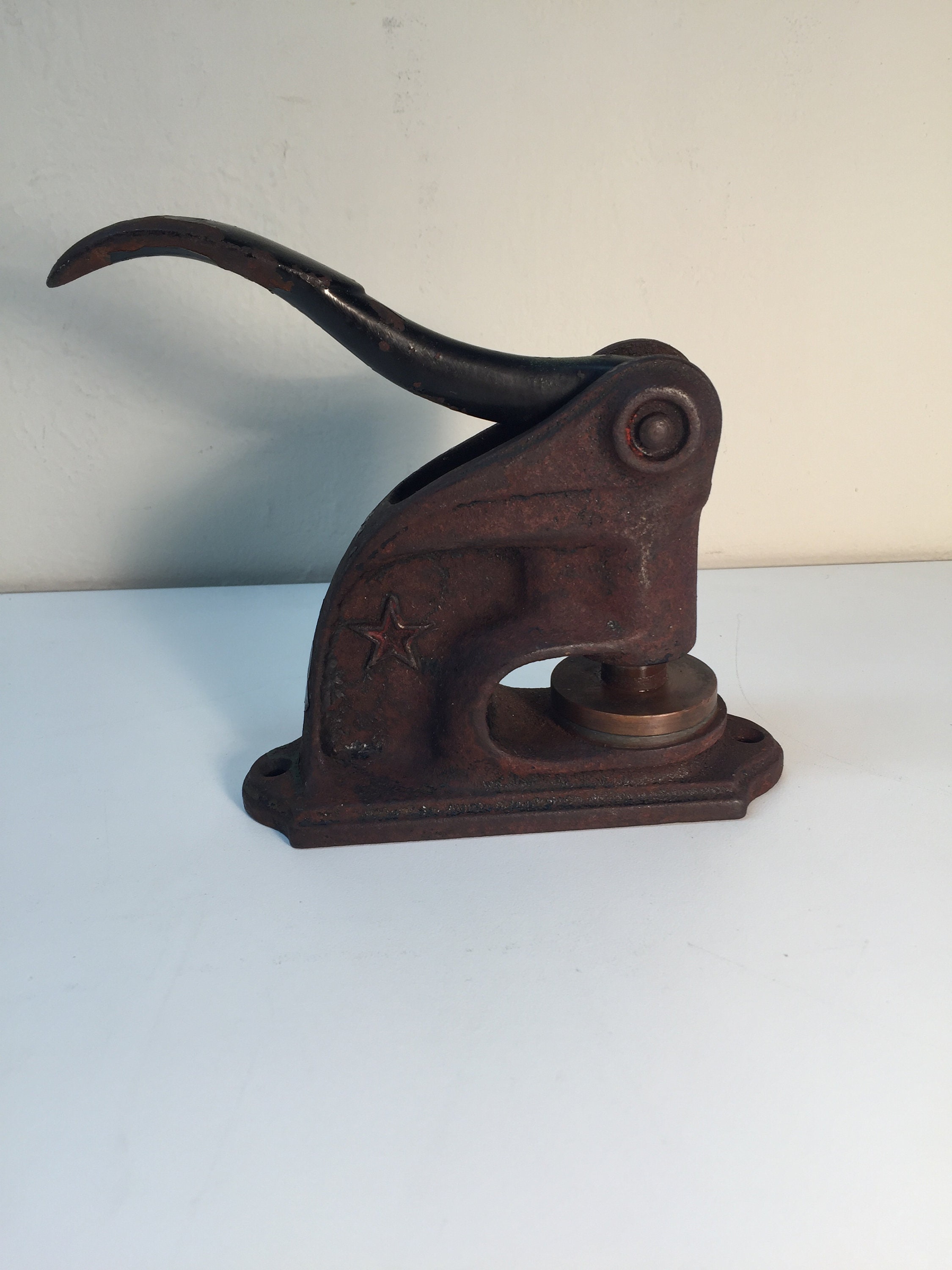 Vintage Stamper, Embosser, Cast Iron Stamper - Etsy