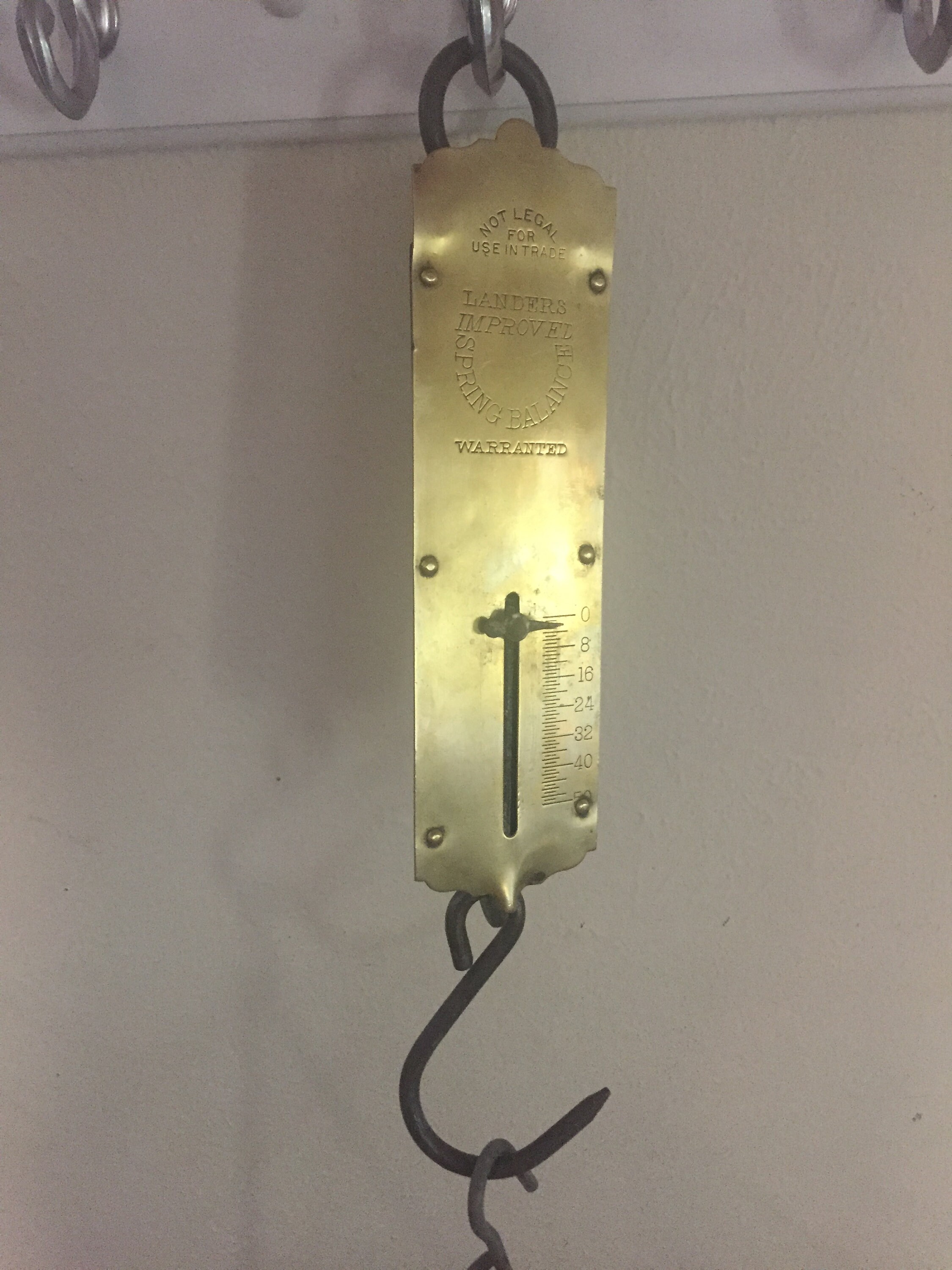 Vintage Hanging Scale With Scale Pan, 1930's Landers Spring Balance ...