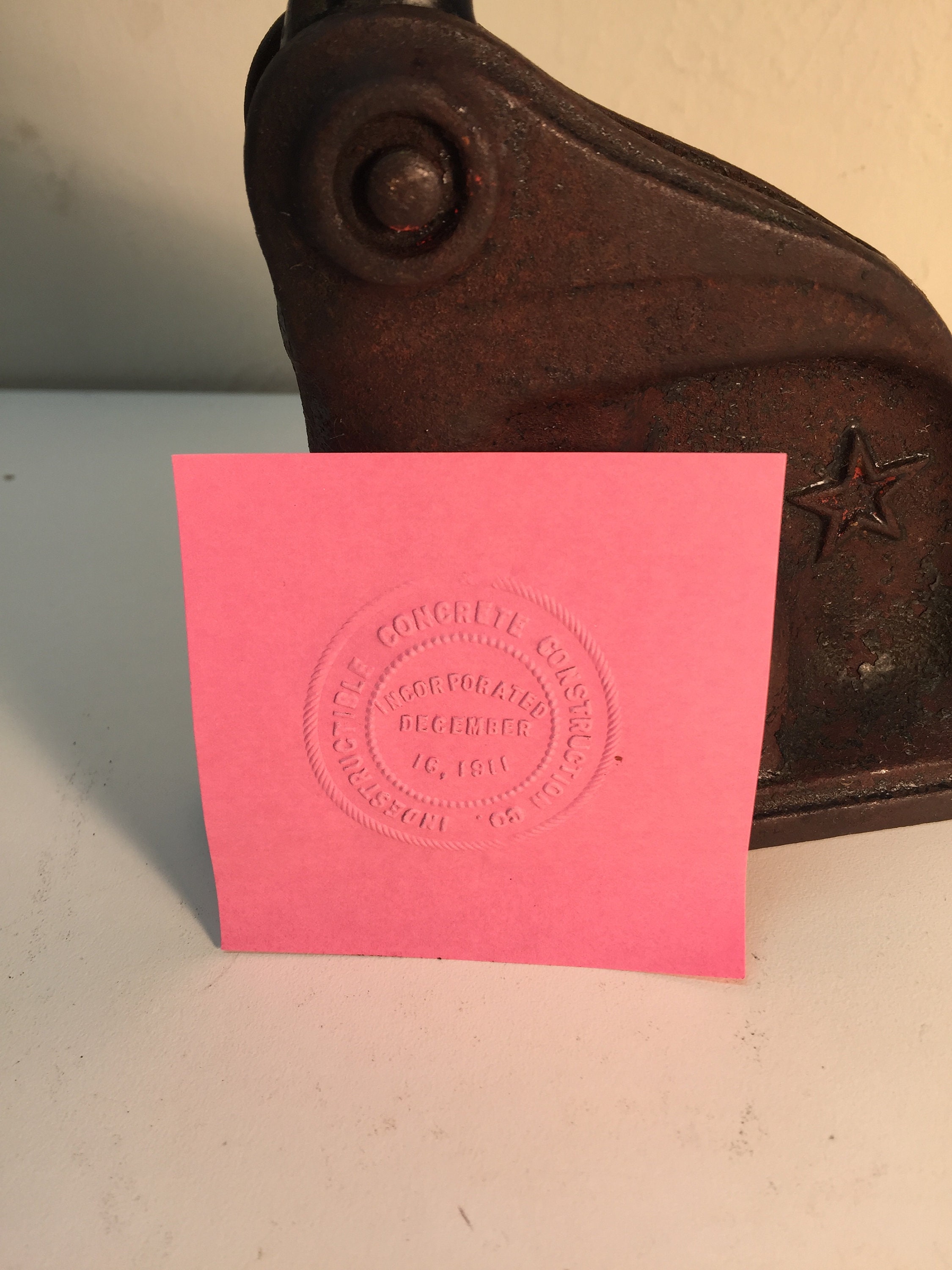 Vintage Stamper, Embosser, Cast Iron Stamper - Etsy