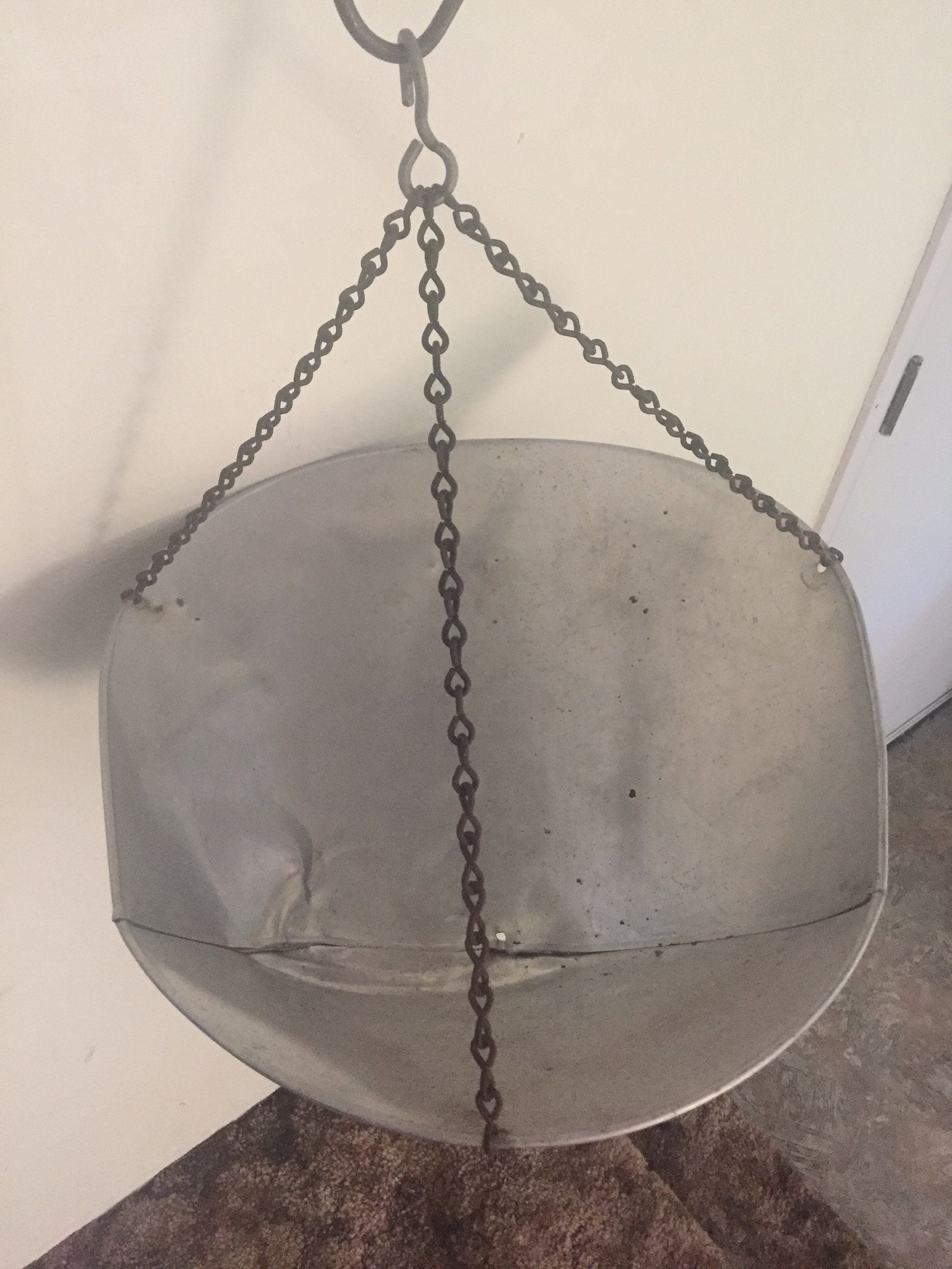 Vintage Hanging Scale With Scale Pan, 1930's Landers Spring Balance ...