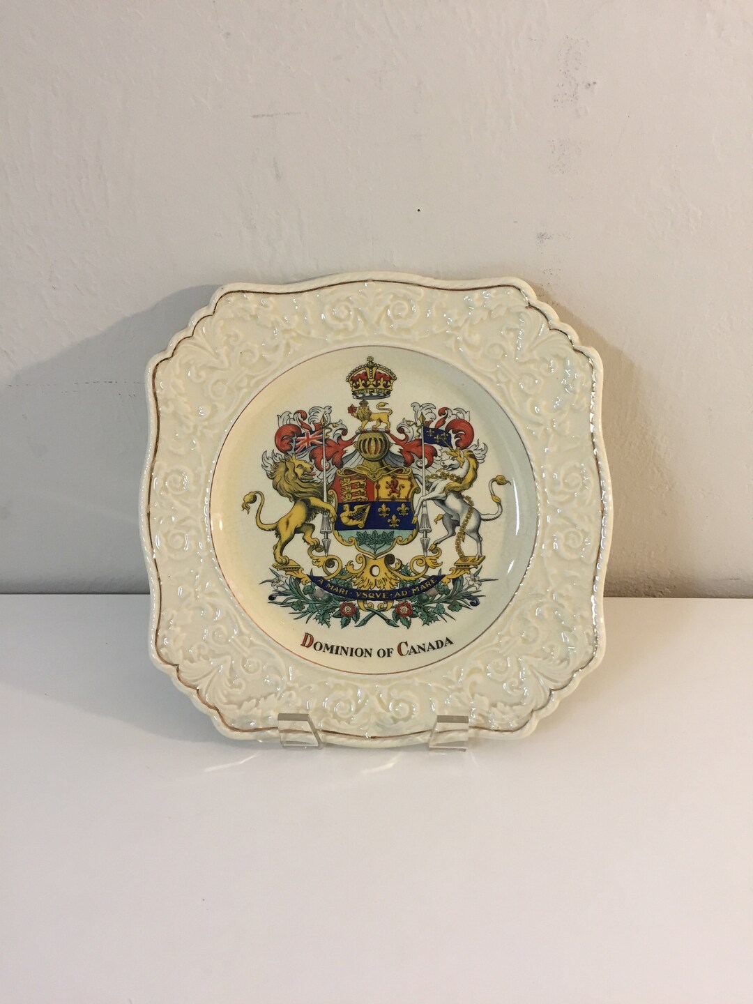 Vintage Square Plate, Dominion of Canada - Etsy