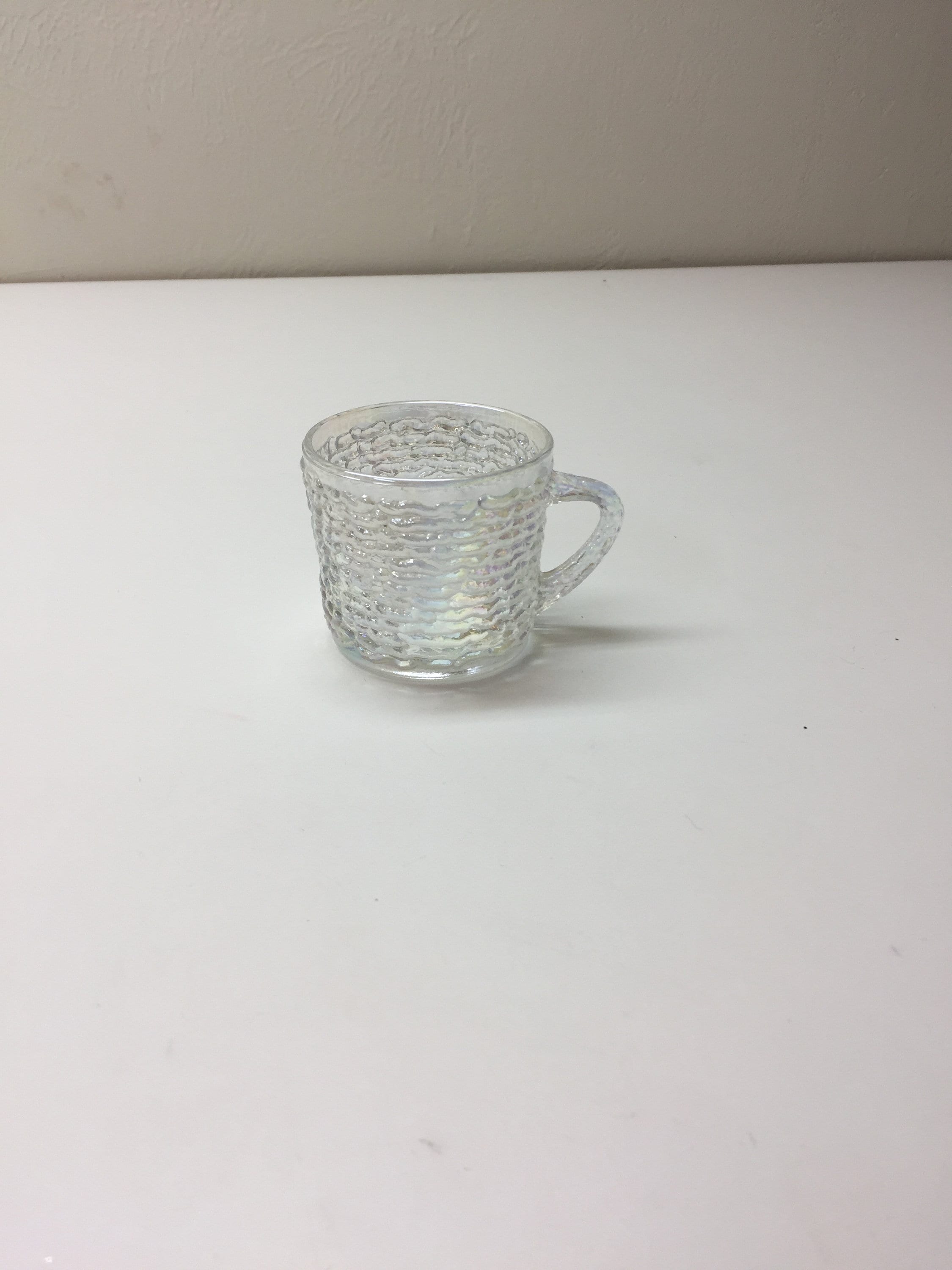 Snack Plate With Indent for Cup, Irridescent - Etsy