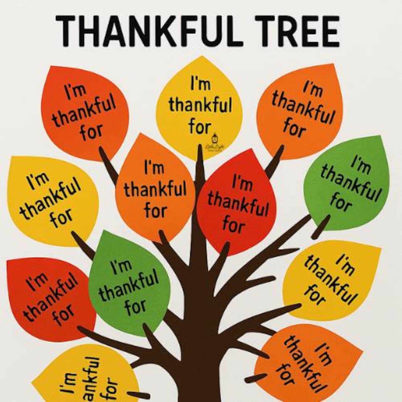 Printable Thankful Tree Craft | Thanksgiving Gratitude Activity for ...