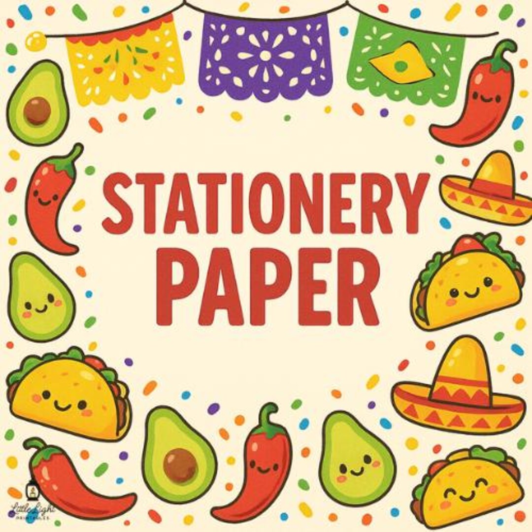 Fiesta Writing Paper | Black & White Stationery With Primary Lines ...