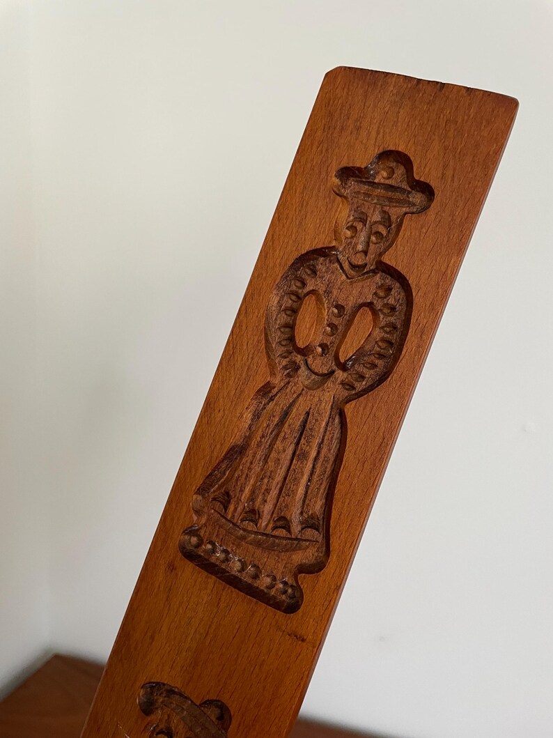 Vintage Dutch Wooden Speculaas Cookie Mold - Wall Hanging Wood Folk Art ...