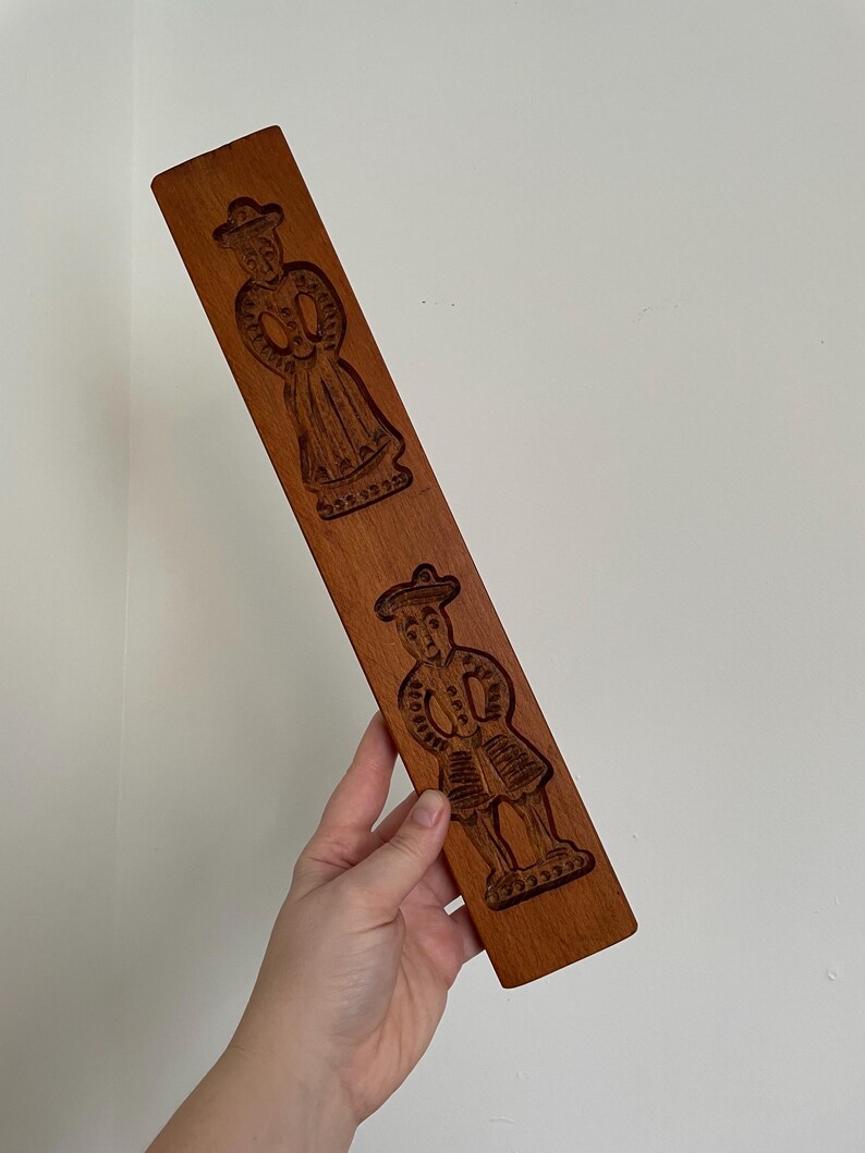 Vintage Dutch Wooden Speculaas Cookie Mold - Wall Hanging Wood Folk Art ...