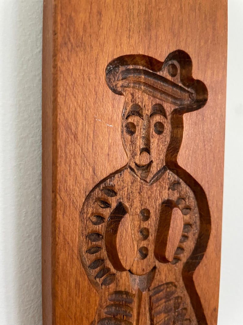 Vintage Dutch Wooden Speculaas Cookie Mold - Wall Hanging Wood Folk Art ...