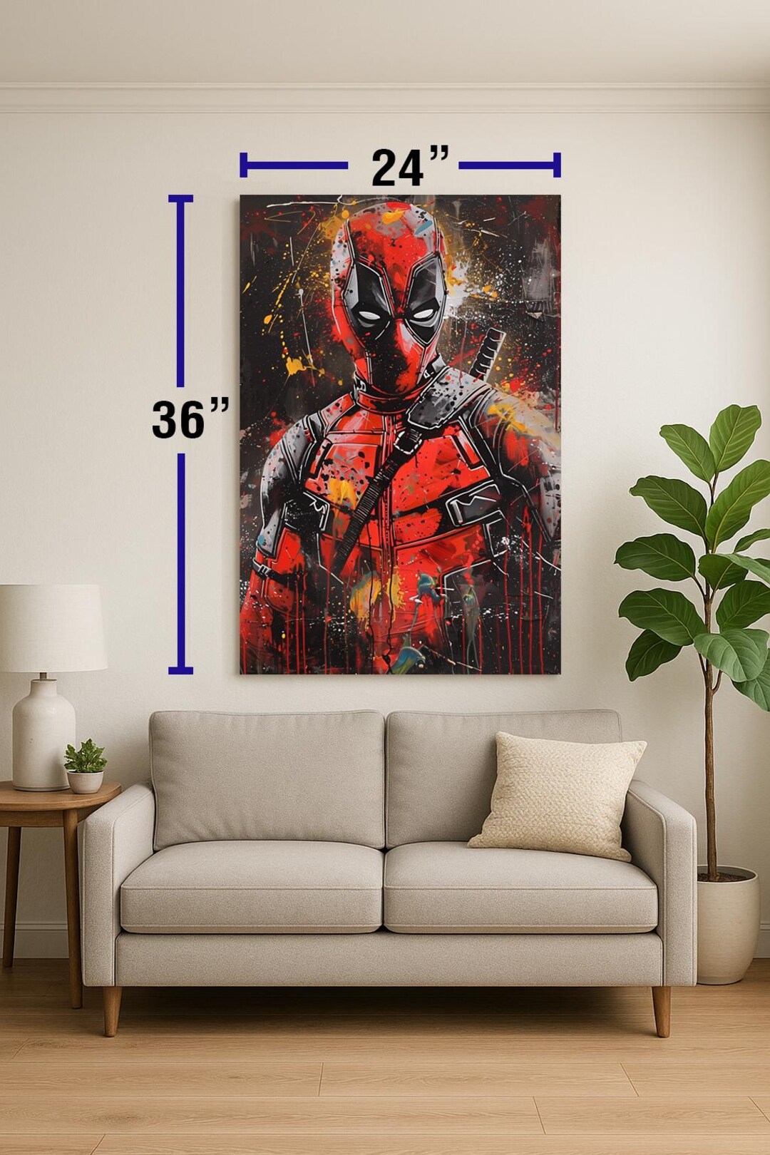 Deadpools Oil Painting Style Pop Art Poster – 24x36 Glossy Wall Art ...